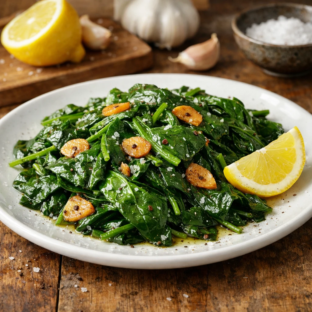Garlic Sautéed Spinach Delight Recipe | ItsOnly.Recipes